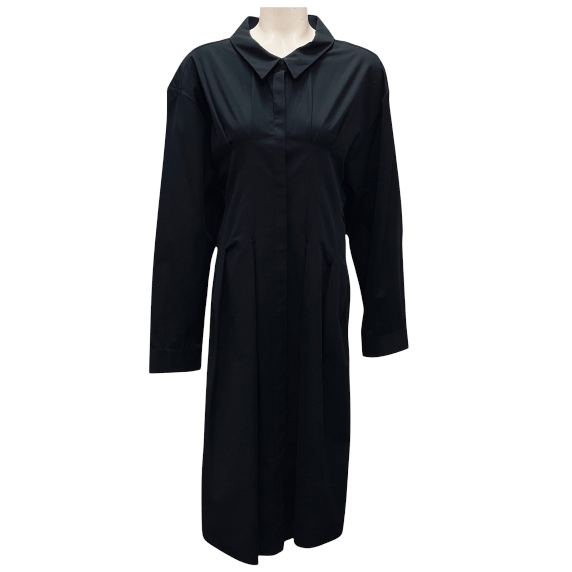 Maison Rabih Kayrouz Black Long Sleeved Cotton Midi Dress – Roundabout ...