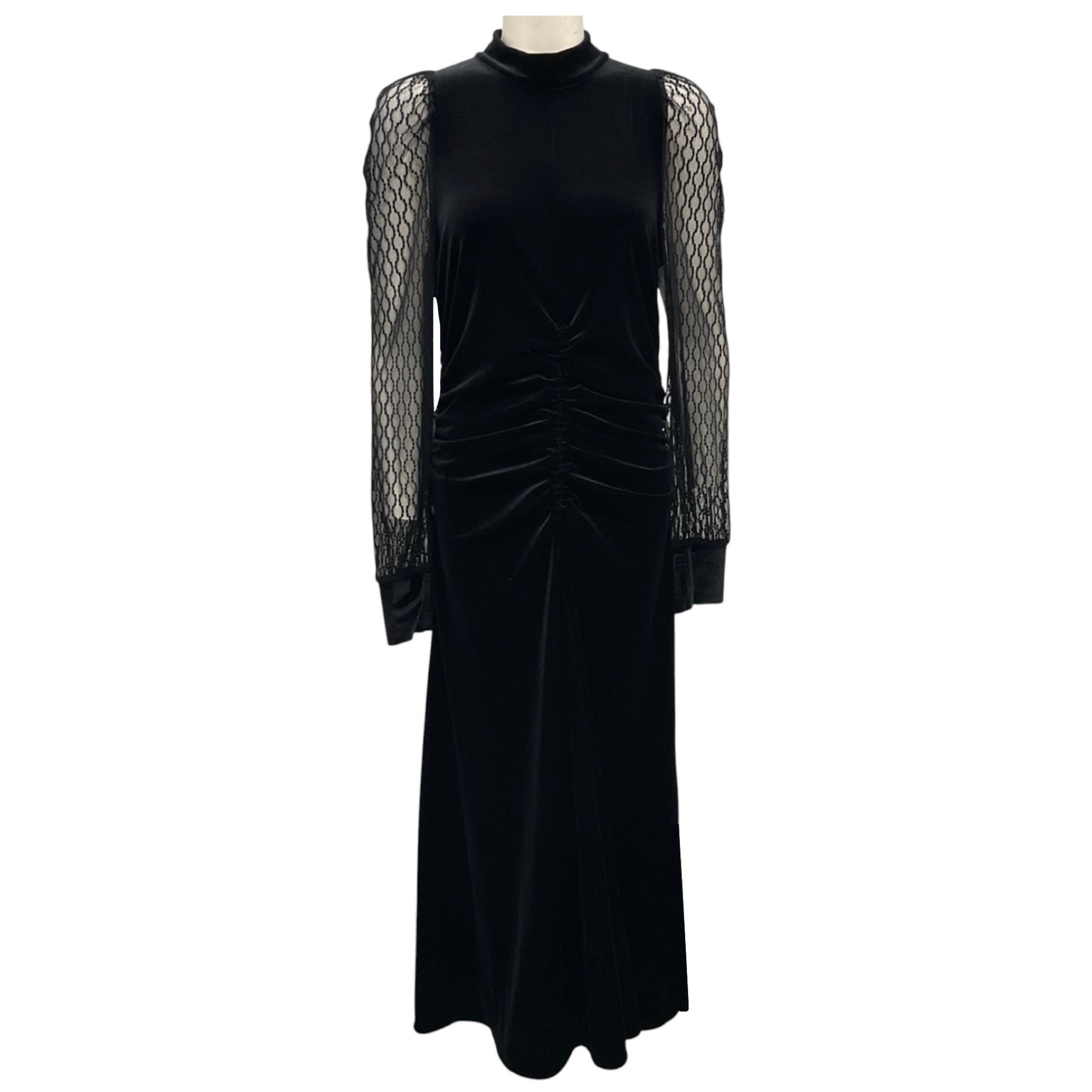 ME + EM Black Lace and Velvet Maxi Dress – Roundabout Resale Couture