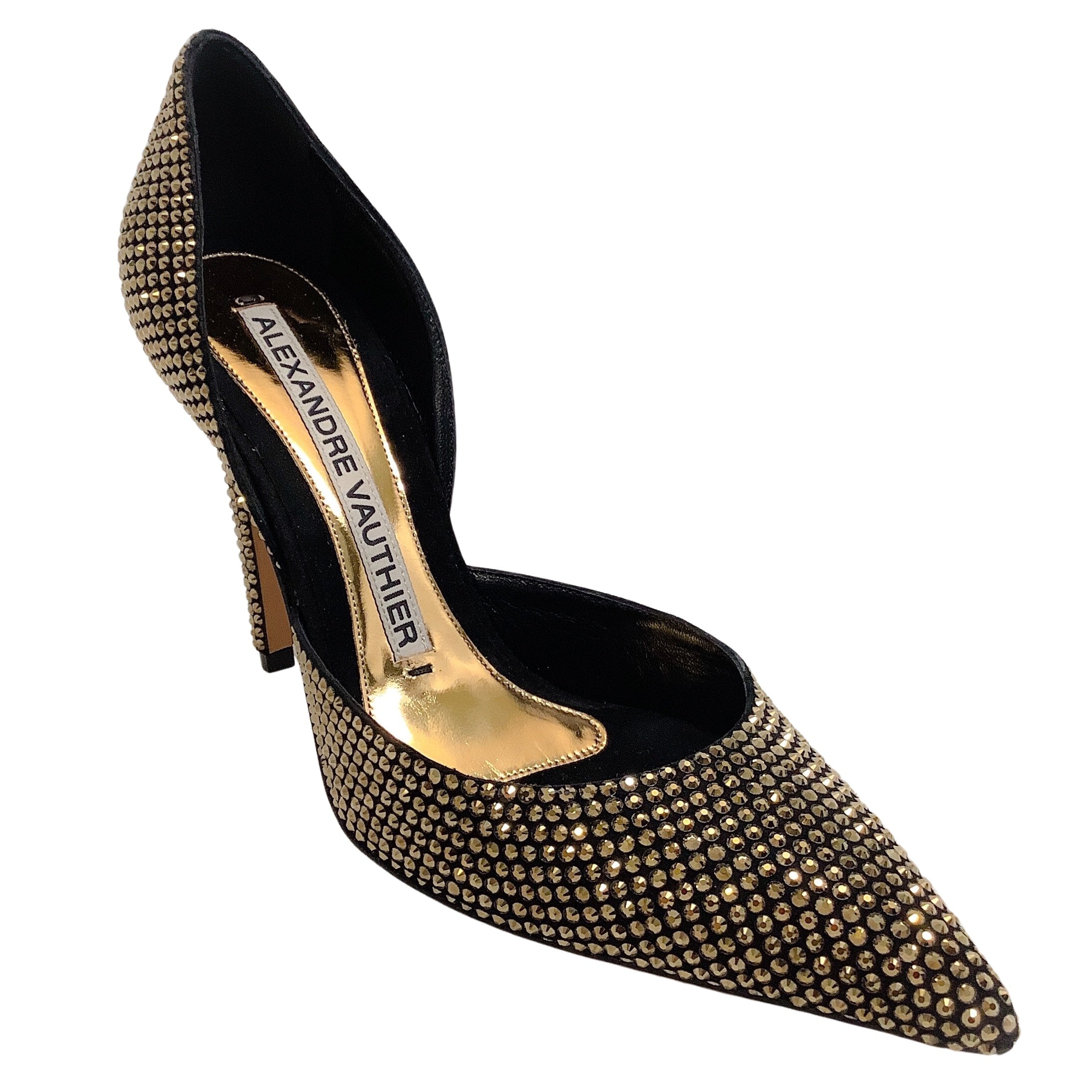 Alexandre Vauthier Gold Crystal Alex Pumps – Roundabout Resale Couture