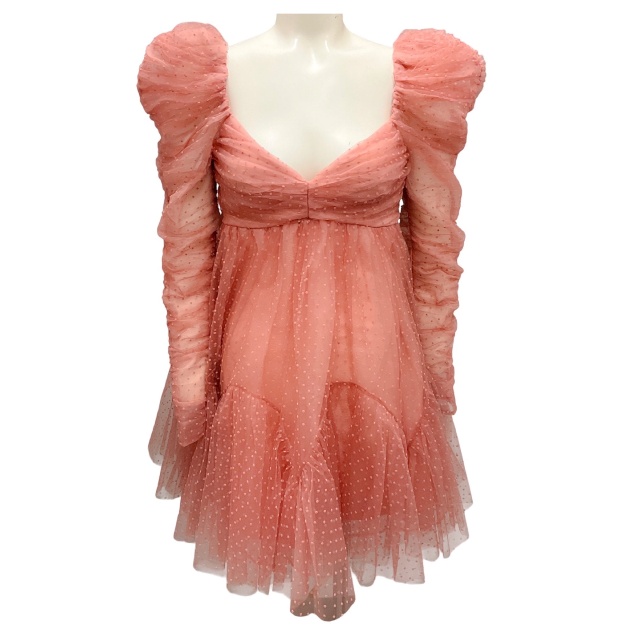 Zimmermann Blush Tulle Ruched Mini Dress – Roundabout Resale Couture
