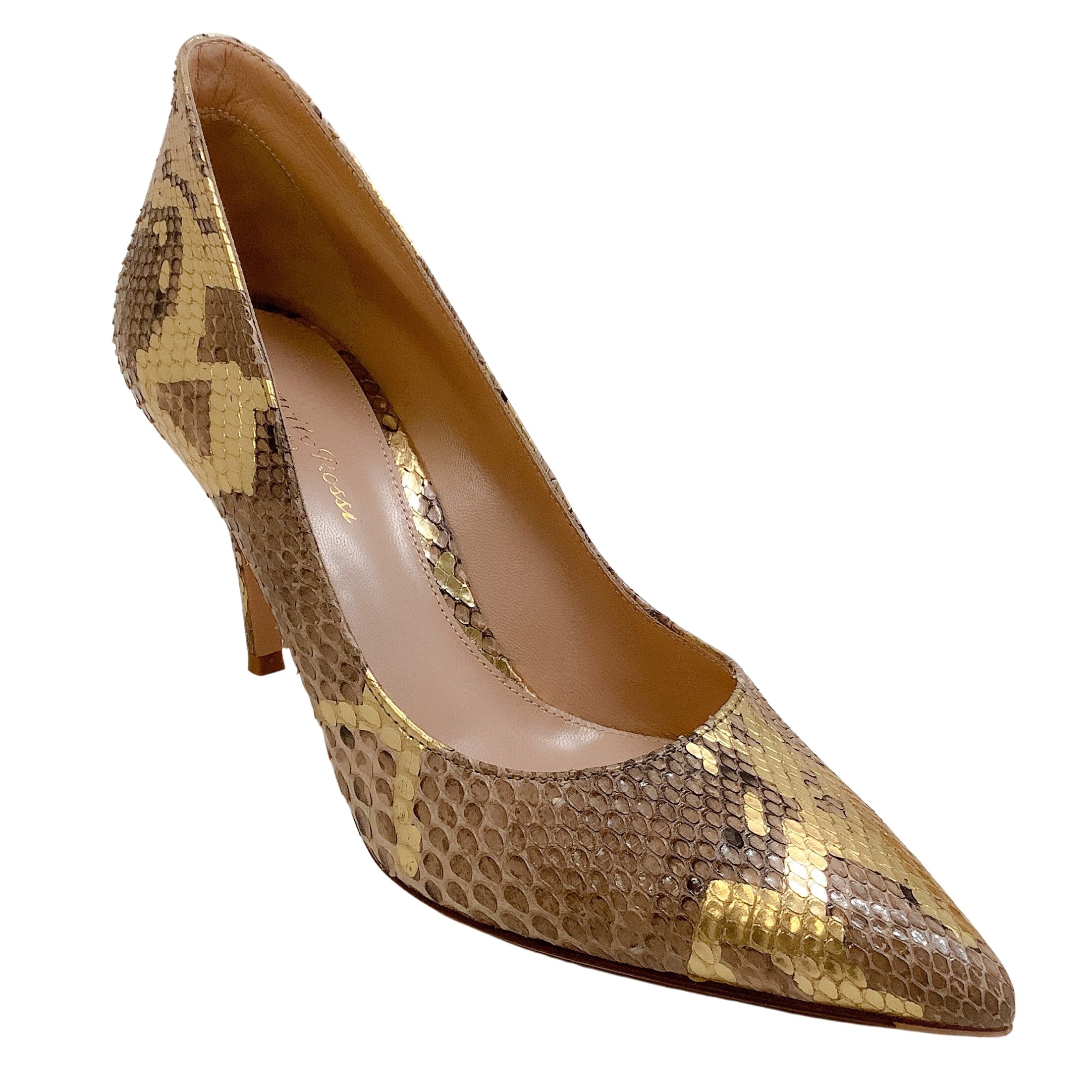 Gianvito Rossi Wild Metal Camo Mekong Ellipsis 85 Pumps – Roundabout ...