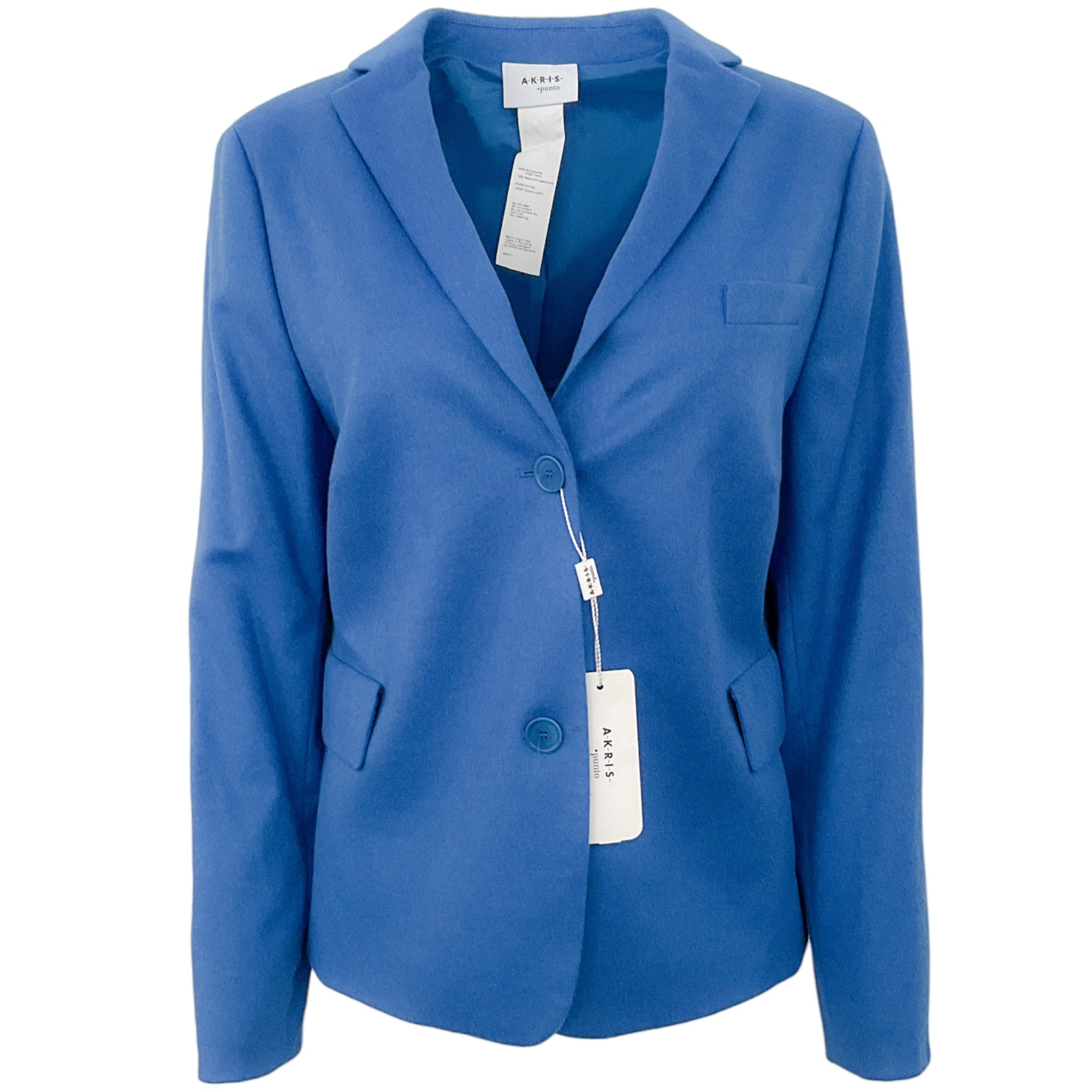 Akris Punto Japan Blue Wool / Cashmere Blazer – Roundabout Resale Couture