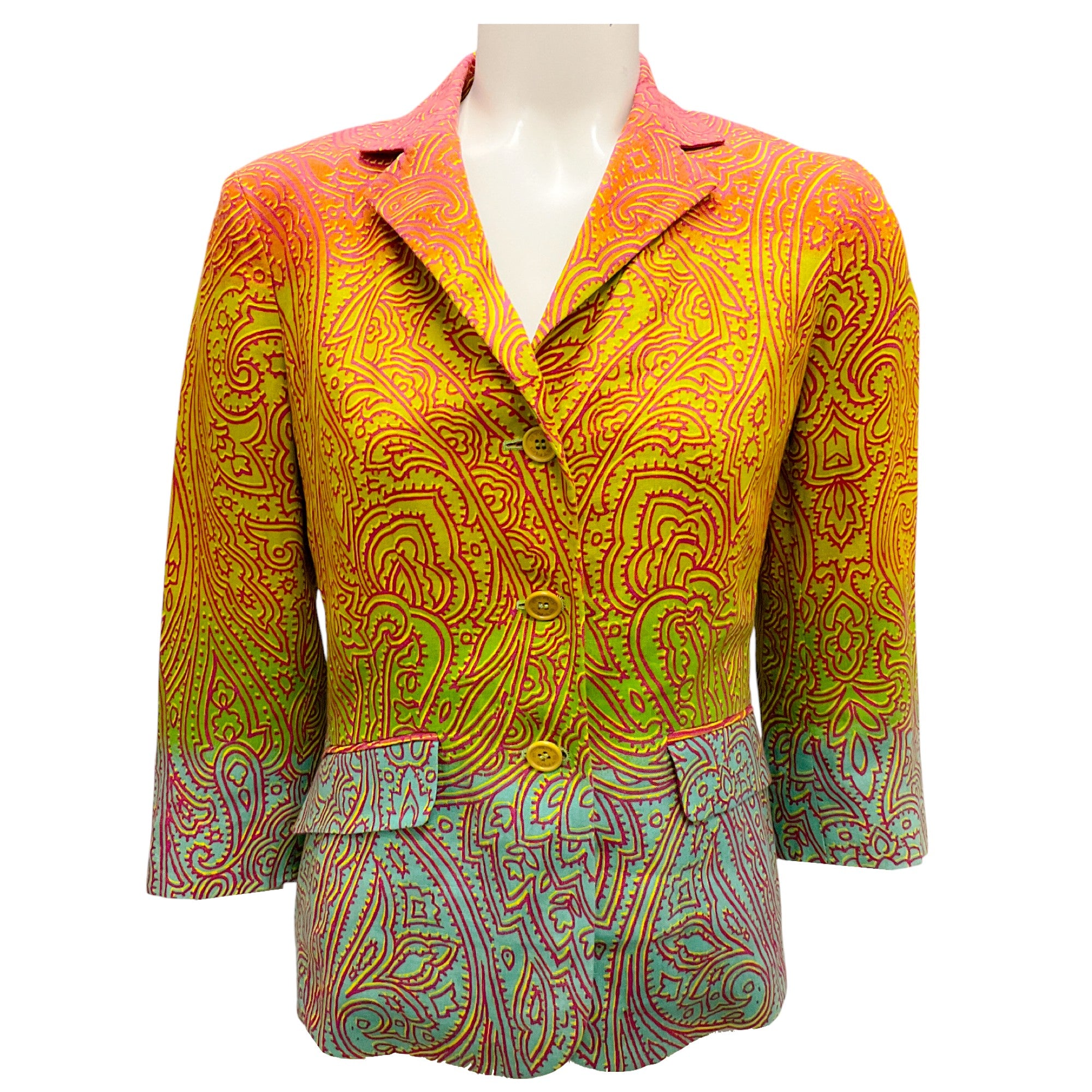 Etro Multi Printed Linen Blazer – Roundabout Resale Couture