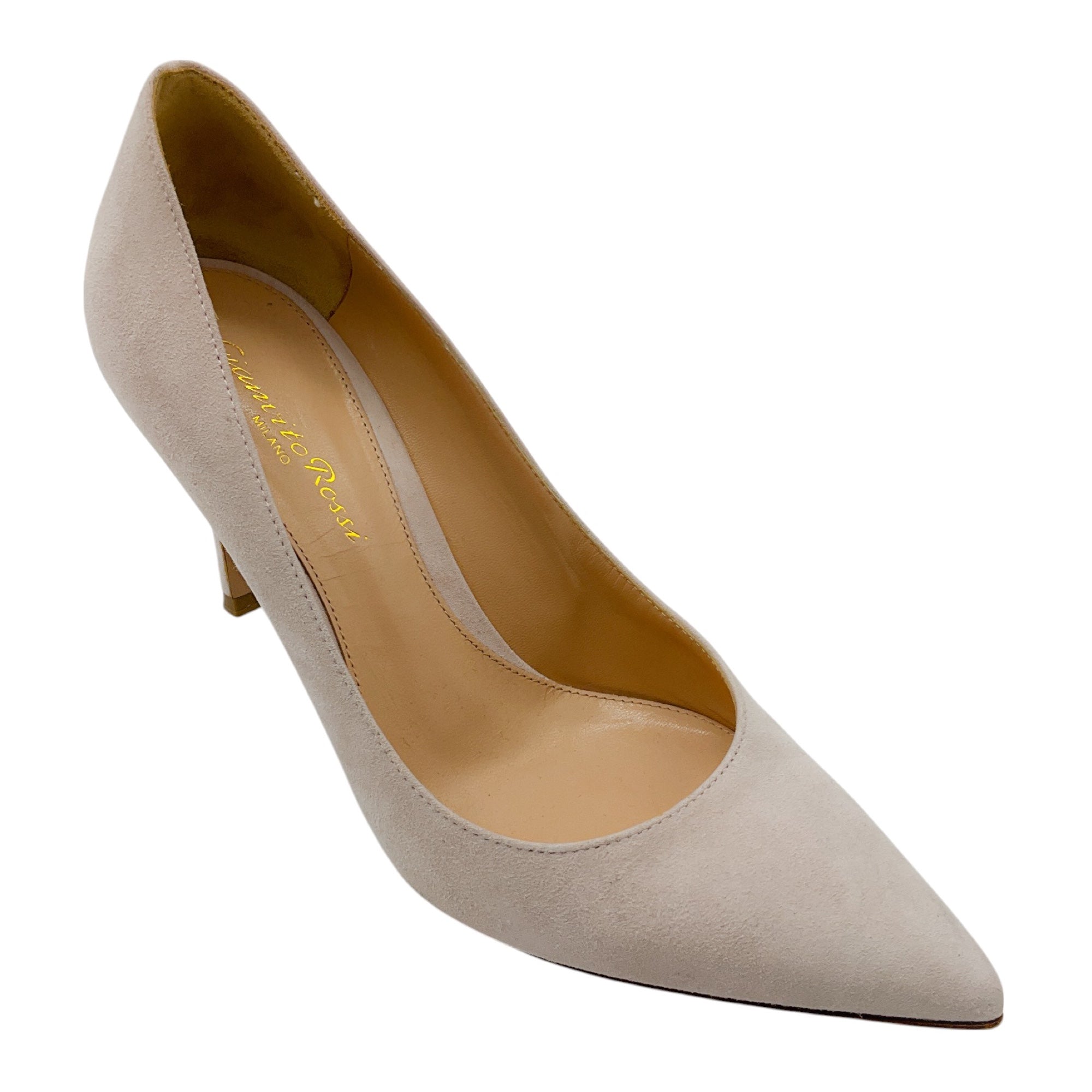 Gianvito Rossi Light Pink 85mm Suede Pumps – Roundabout Resale Couture