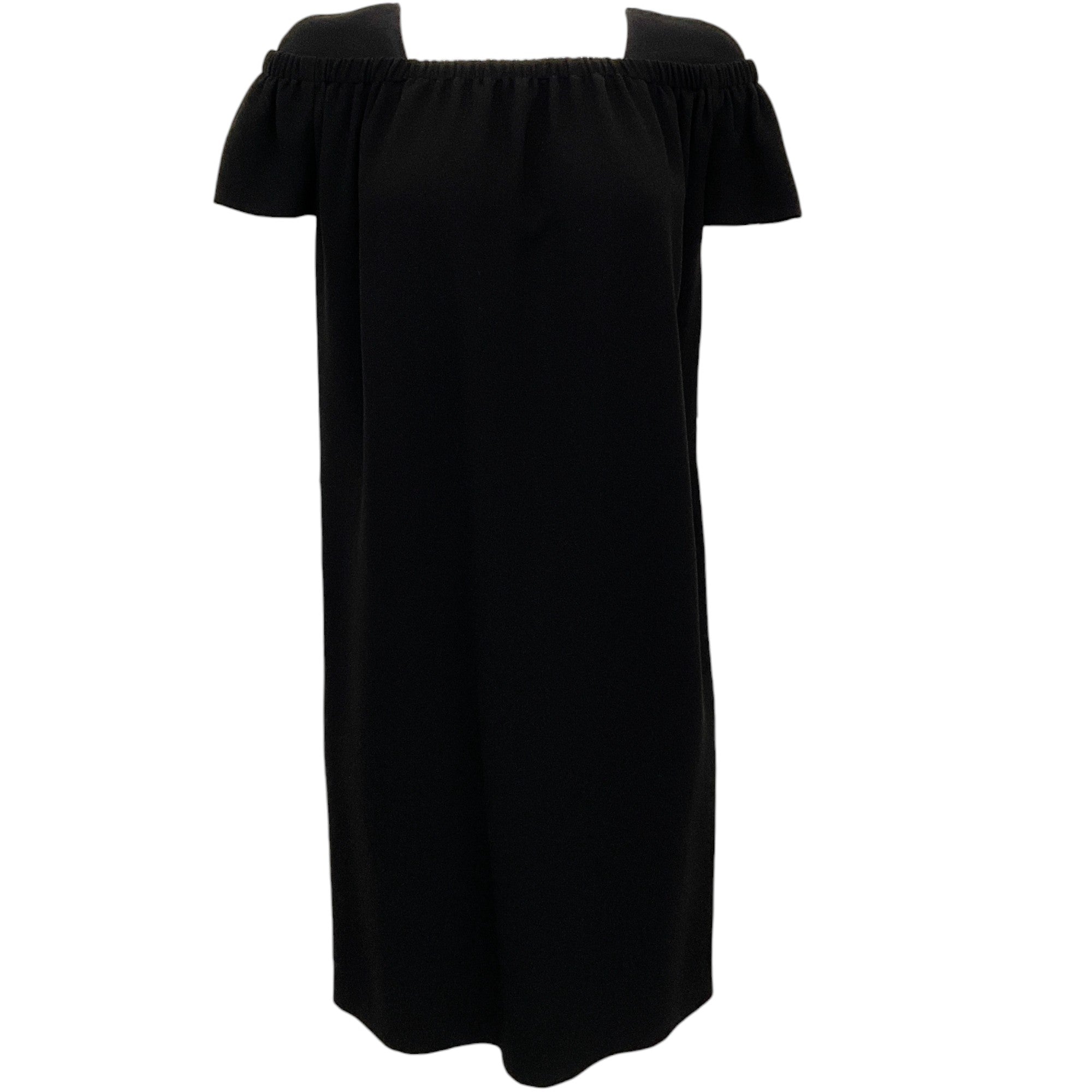 Burberry Black Crepe Dress with Neck Ruffle – Roundabout Resale Couture