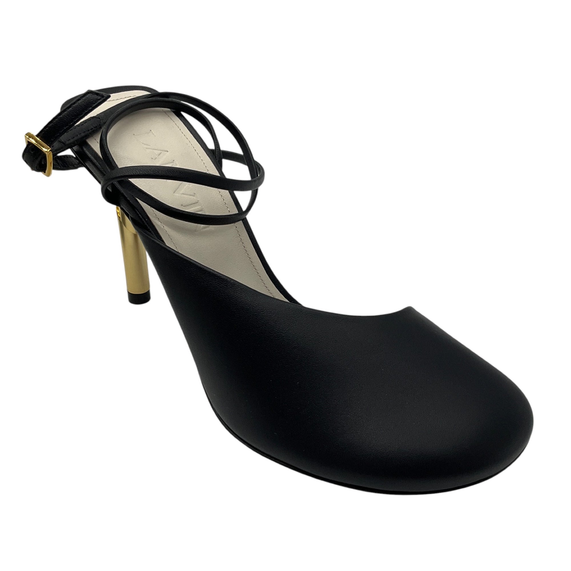 Lanvin Black Leather Sequence 95mm Pumps – Roundabout Resale Couture
