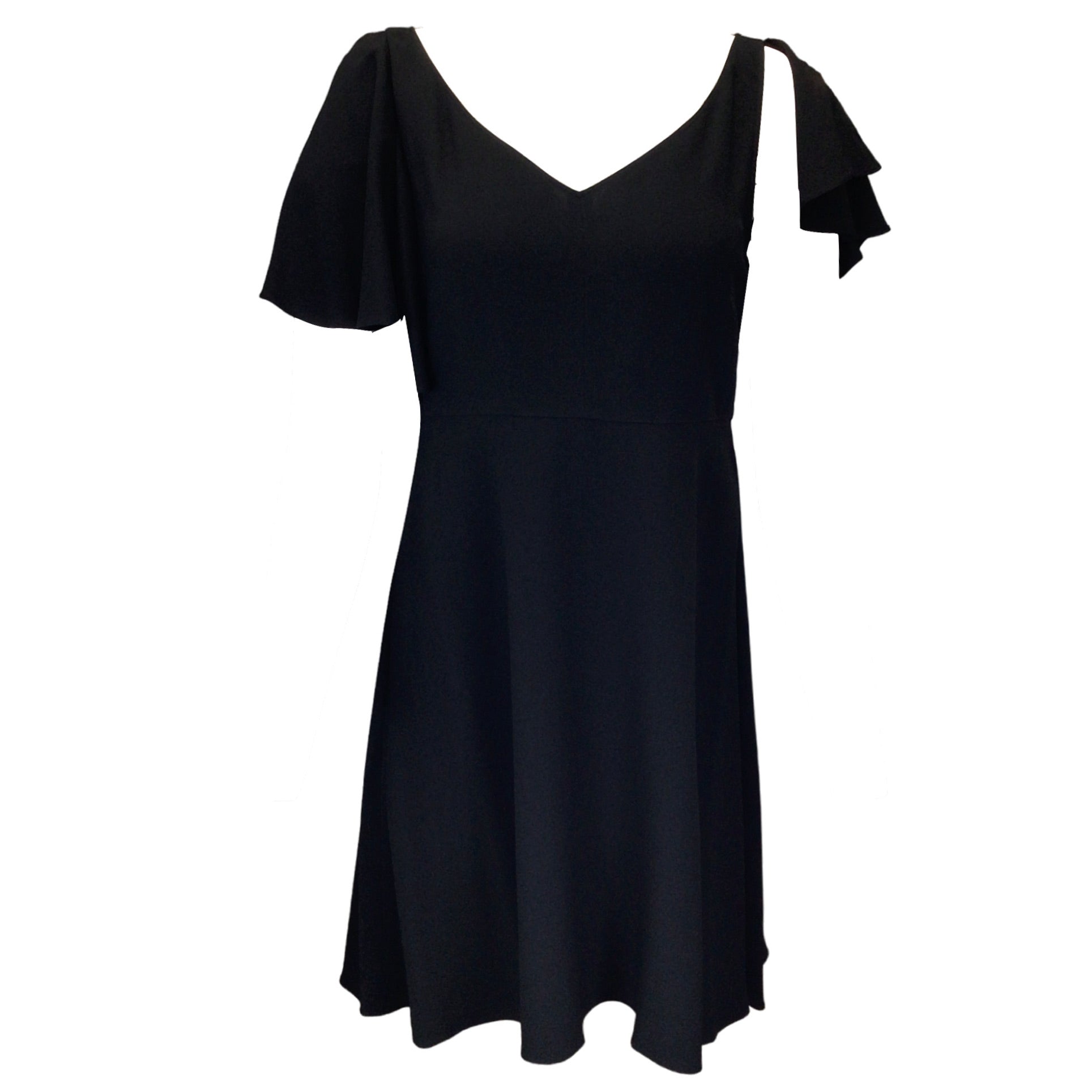 Saint Laurent Black Ruffled Crepe Mini Dress – Roundabout Resale Couture