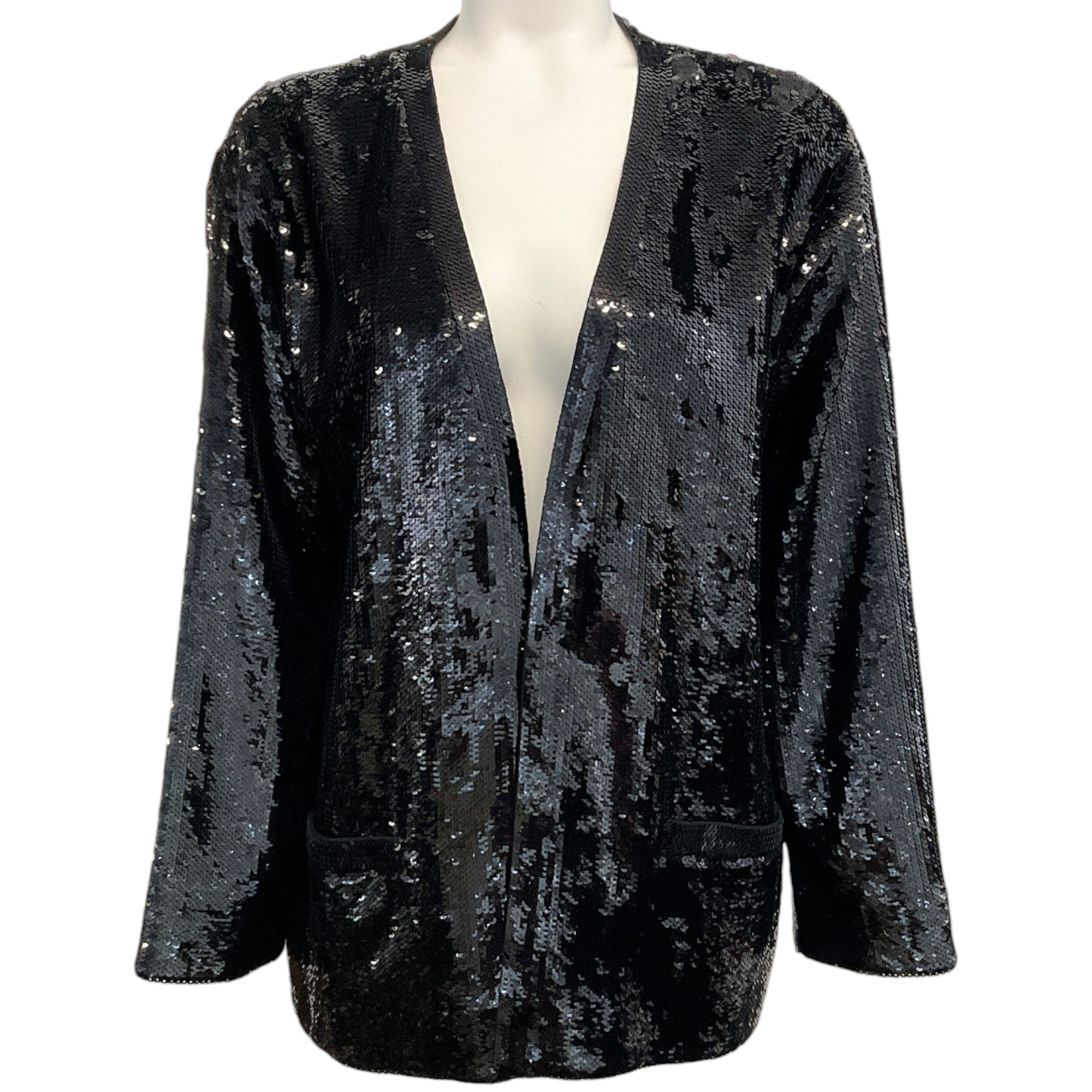 Celine Black Sequin Open Evening Jacket – Roundabout Resale Couture
