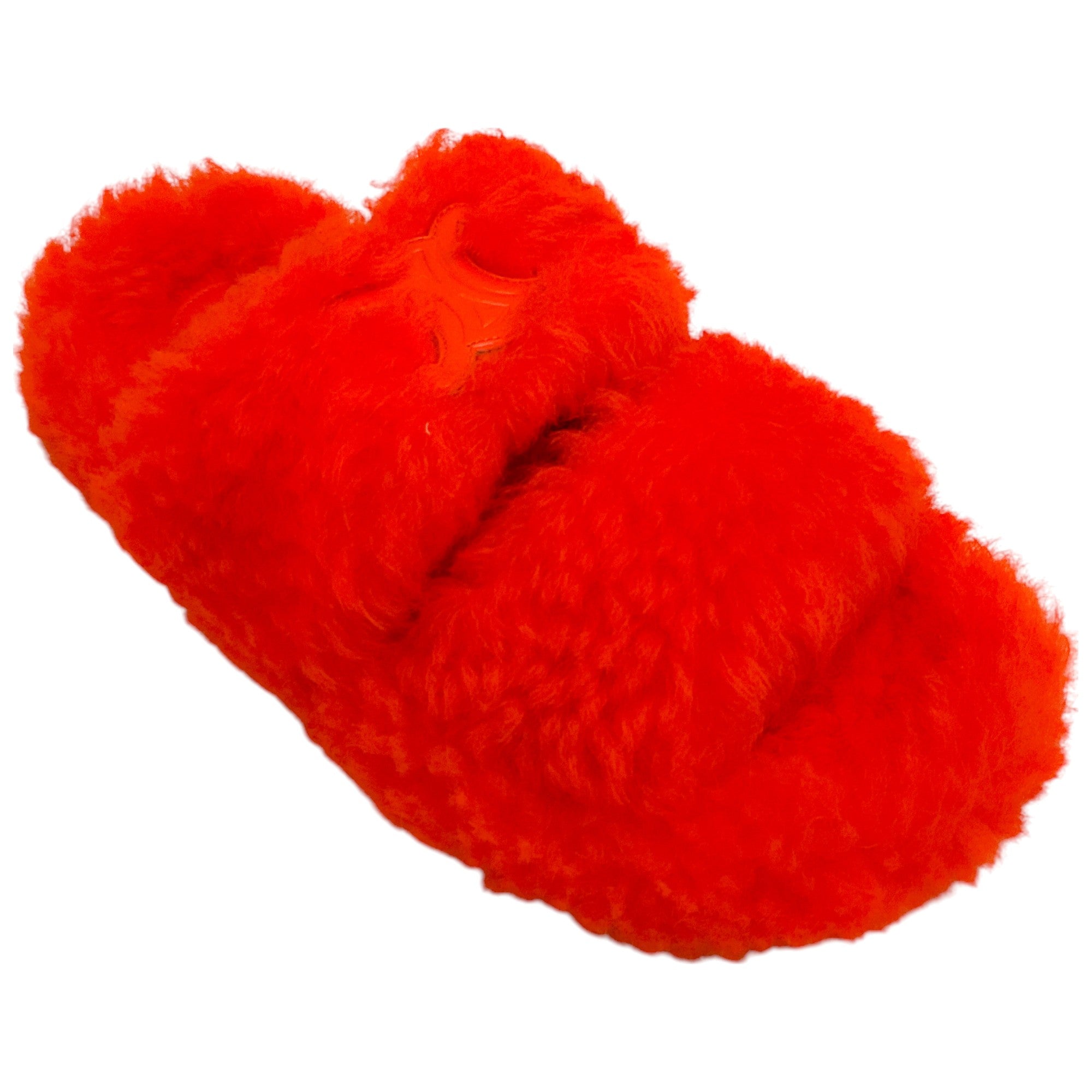 Celine Bright Orange Shearling Open Sandal 05 – Roundabout Resale Couture