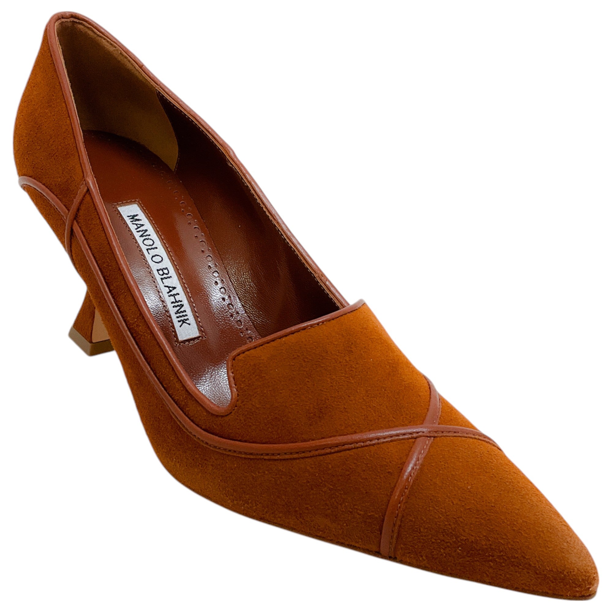 Manolo Blahnik Cognac Suede Dorehi Pumps – Roundabout Resale Couture